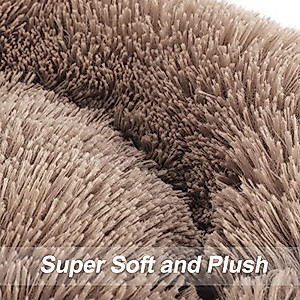 MIXJOY Orthopedic Dog Bed Comfortable Donut Cuddler Round Dog Bed Ultra Soft Washable Dog and Cat Cushion Bed (20''/23''/30'') (23'', Brown)