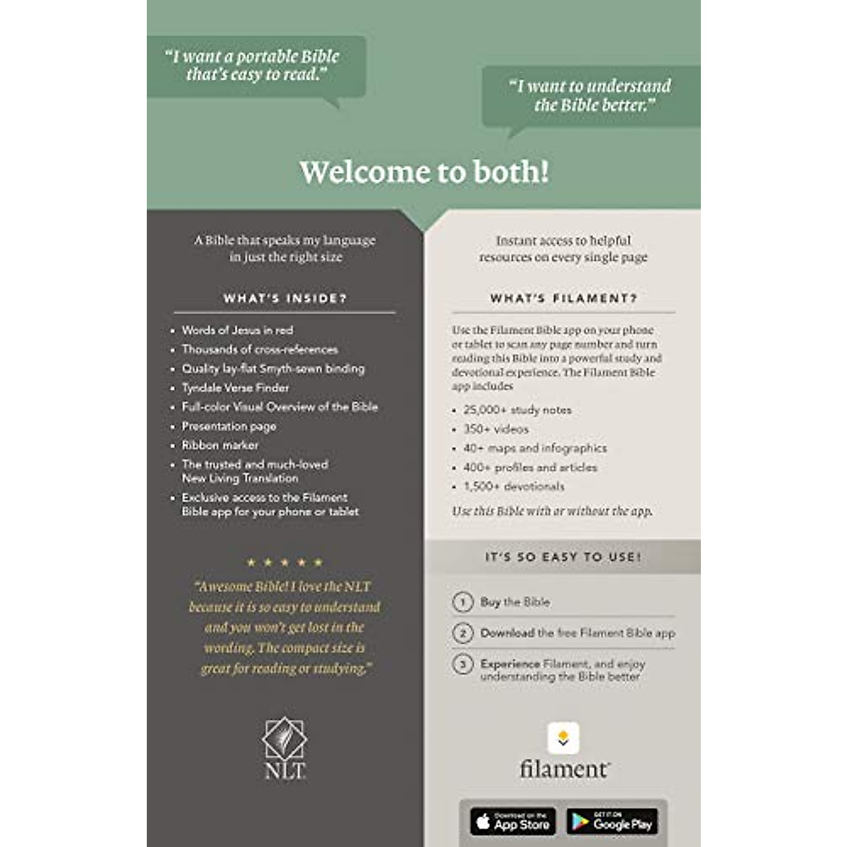 NLT Thinline Reference Holy Bible (Red Letter, LeatherLike, Brushed Pink): Includes Free Access to the Filament Bible App Delivering Study Notes, Devotionals, Worship Music, and Video