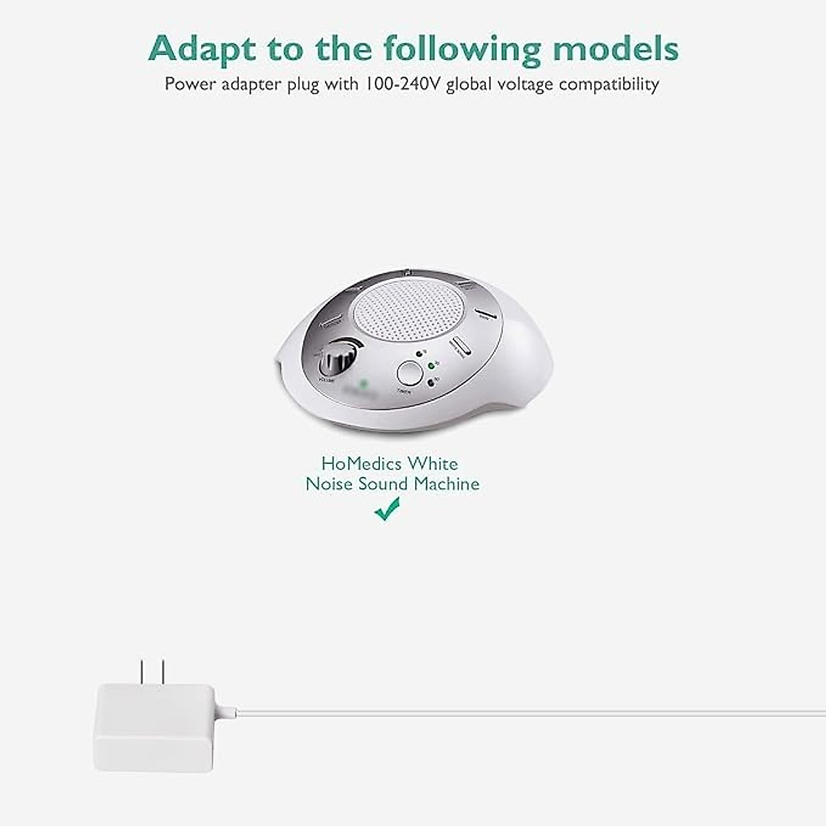for Homedics White Noise Sound Machine Charger, Lnauy Adapter Compatible with HoMedics SS-2000 SS 2000 SounsSpa Portable Replacement Power Supply Cord 6V