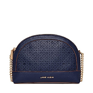 Anne Klein Perforated Triple Compartment Crossbody, Distant Mountain/Distant Mountain
