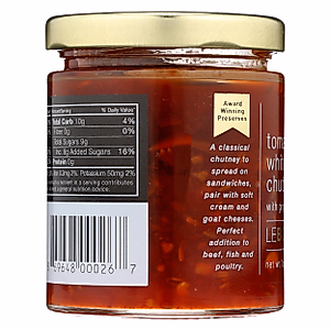 Le Bon Magot®, Tomato and White Sultana Chutney with Ginger & Garam Masala, 7 ounce - A Unique Spiced Raisin Jam
