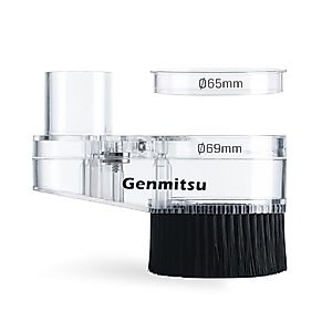 Genmitsu 65mm & 69mm CNC Dust Shoe, Compatible with Most 65mm/69mm Spindle Motor and Compact Router, Hose Adapter Inner Diameter 38mm (1.5″), Transparent