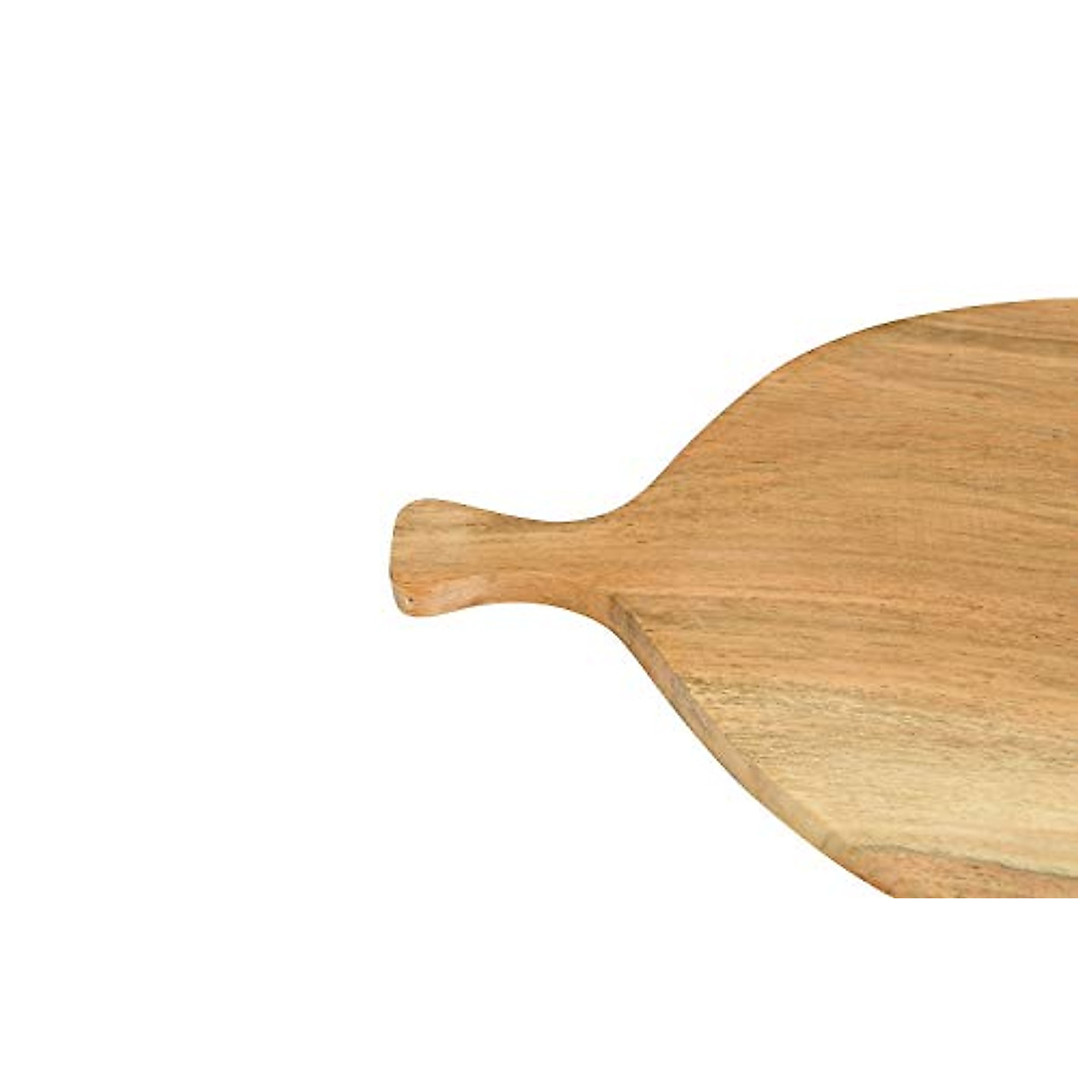 Creative Co-Op DF3134 Round Acacia Wood Cheese Handle Cutting Board, 10.25", Brown