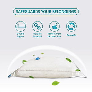 Vacuum Storage Bags with Electric Pump, 10 Jumbo Space Saver Bags Vacuum Seal Bags with Pump, Space Bags, Vacuum Sealer Bags for Clothes, Comforters, Blankets, Bedding