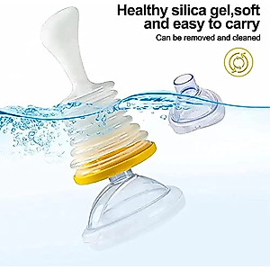 Missfeel Choking Rescue Device, Portable Choking Emergency Device with Red Portable Protective Bag, Stronger Suction First Aid Kit Suction Device with Masks for Child and Adults (Yellow1PCS)