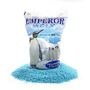 Emperor Blue Ice Melt. Environmentally Friendly Ice Melter and Pet Safe Ice Melt Effective to temperatures of -15 Degrees Fahrenheit. Comes in a 50lb Bag (1)
