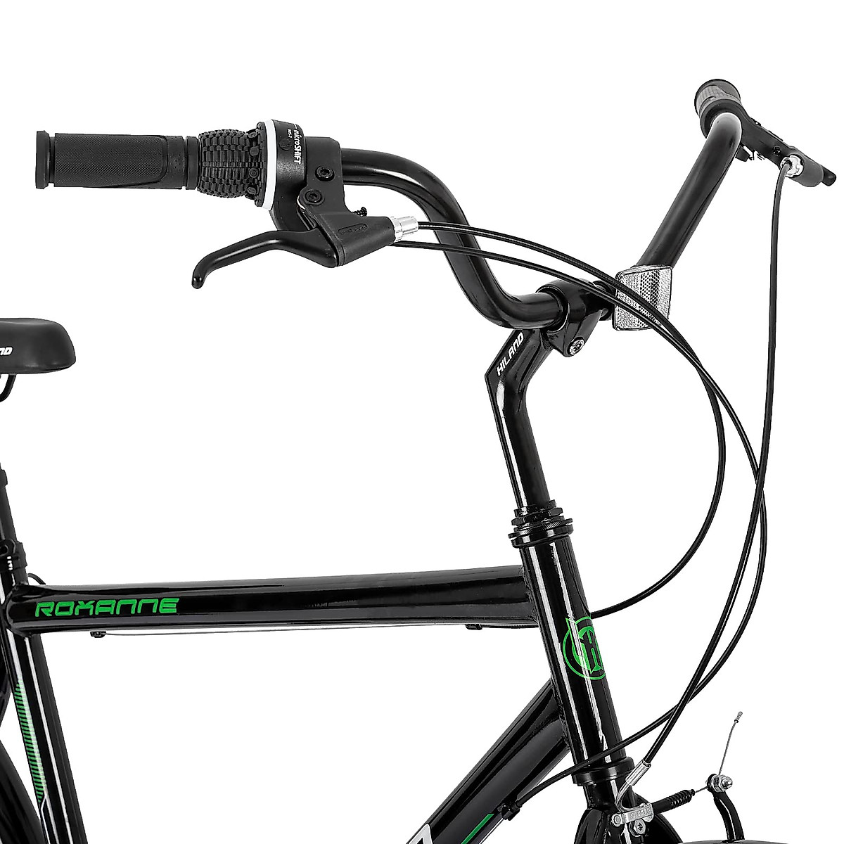 HH HILAND 700C Hybrid Bike, Step-Through or Step-Over Frame Commuter City Bike, 7 speeds Cruiser Bicycle for Men Women