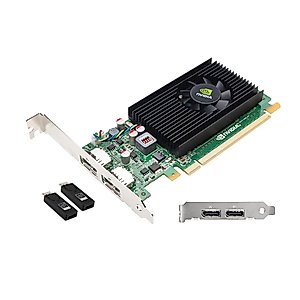 Epic IT Service - Quadro NVS 310 Dual displayports, with Two DP to HDMI adapters, and Half and Full Size Brackets for Either SFF or Regular Full Size Computer(1 Year Warranty)