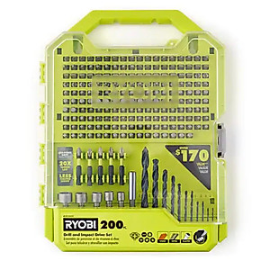 RYOBI 200 Piece Drill and Impact Drive Set