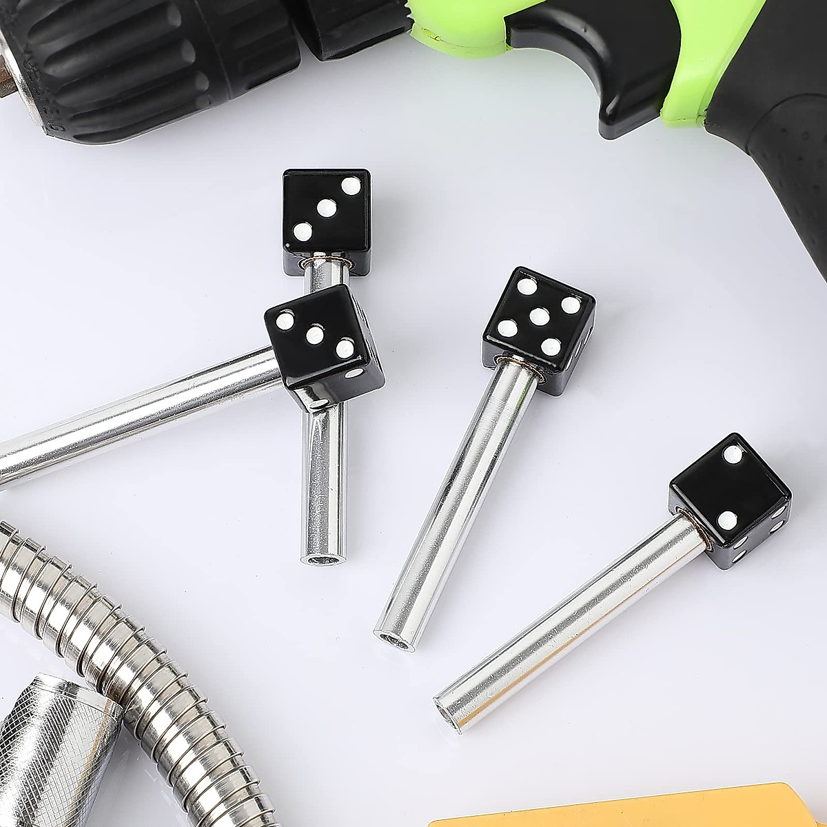 Tallew 8 Pieces Car Door Lock Knobs Dice Interior Door Lock Pull Knobs Car Door Knobs Pin Set for Car SUV Pickup Truck Automobile, 2.08 x 0.31 Inch Black