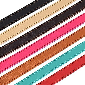 PET ARTIST Genuine Leather Dog Collar, Lightweight & Soft Padded Leather Collar, 7 Beautiful Color for Choices,Dog Collar for Puppy&Small Dog,Red,M