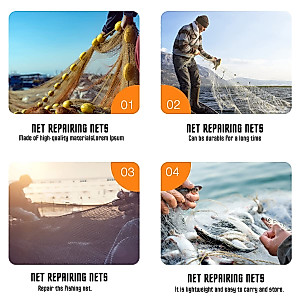 6PCS fishing net shuttle Netting Needle Shuttles Stainless Steel Fishing Net Repair Line Equipment Plastic Cast Net Mending Needle Fishing Tool fishing netting needle Accessories fishing line repair