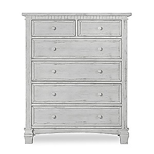 Evolur Santa Fe 5 in 1 Convertible Crib & Tall Chest with Free 260 Coil Crib & Toddler Mattress