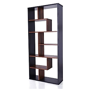 Acme Chas Wooden Cube Bookcase in Espresso and Walnut