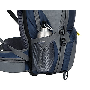 Hiking Backpack, Esup 50L Multipurpose Mountaineering Backpack with rain cover 45l+5l Travel Camping Backpack, Suitable for Climbing Skiing Outdoor Sport(Black-50L)