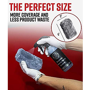 Adams Plush Microfiber Applicator Pad (12 Pack) – Microfiber Sponge Car Detailing Applicators | Use with Ceramic Coating for Cars, Car Wax, Paint Sealants, Compound, Polish, Glazes & More