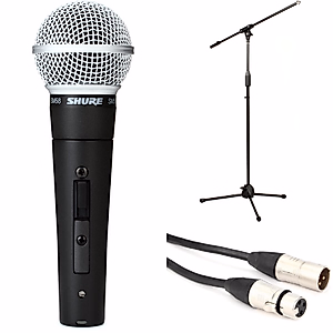 Shure SM58S Handheld Microphone with Stand and Cable