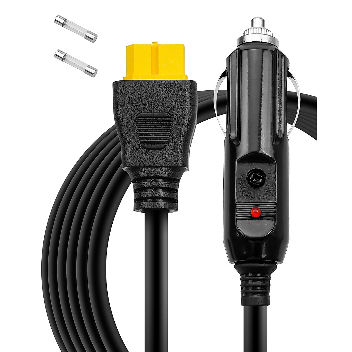 12V/24V Car Charger Cable Fit for Ecoflow Delta River Series Bluetti EB55 Anker 757 767 More XT60 Connector Multifunctional Portable Charging Cable