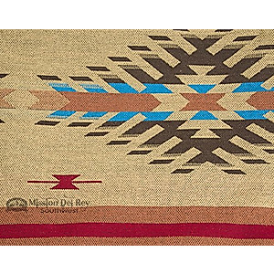 Mission Del Rey Southwest Bedding Isleta Collection -Reversible Bedspread -King Size 114"x96" Tan & Brown