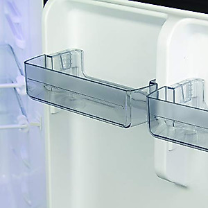 Danby DFF070B1BSLDB-6 7.0 Cu.Ft. Mid-Size Refrigerator, Frost-Free Apartment Fridge with Top Freezer, E-Star Rated, 7, Black Stainless Look