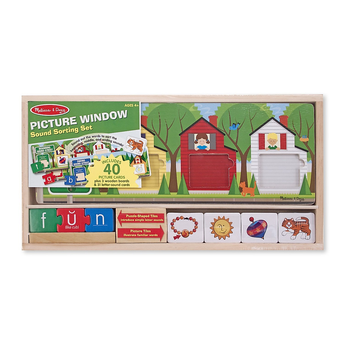 Melissa & Doug Picture Window Sound Sorting Wooden Activity Play Set