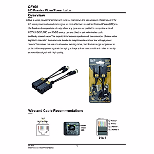 5 Pairs 8MP/4K Passive HD BNC Video Power Balun Transceiver Transmitter Via UTP RJ45 Cable AHD/TVI/CVI/CVBS Cable Connectors for 720P/960P/1080P/3MP/5MP/8MP CCTV Security Cameras