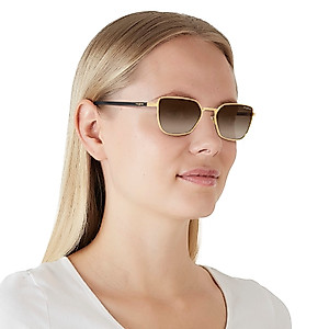 Vogue Eyewear Woman Sunglasses Gold Frame, Brown Gradient Lenses, 53MM
