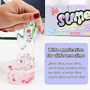 Slime Supplies Kit, 162 Pack Add Ins Slime Kit for Kids Girls Slime Making, Including Foam Balls, Glitter, Fishbowl Beads, Charms, Clear Containers by WINLIP