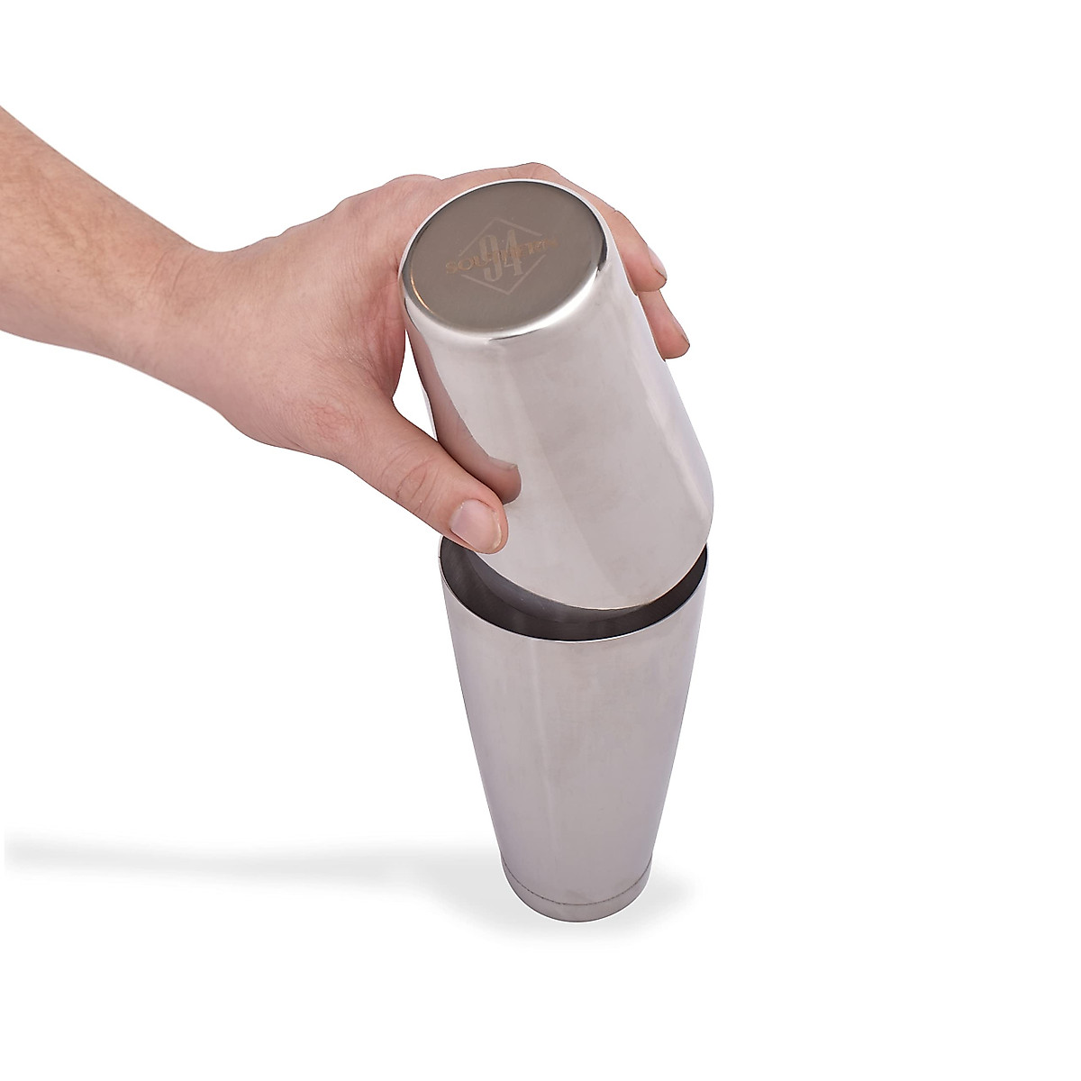 Southern 94 Boston Shaker Bartending Set with 28 Ounce Weighted, 18 oz Unweighted Tin Shakers and Hawthorne Strainer, Cocktail Mixers for The Home Bar Mixologist or Professional Bartender