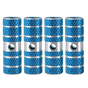 Blue Bike Pegs Aluminum Alloy Anti Skid Foot Bicycle Pegs BMX Pegs for Mountain Bike Cycling Rear Stunt Pegs for Mountain Bike Bicycle Motorbike 2 Pair