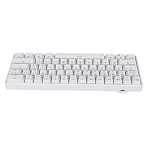 Zyyini Mechanical Keyboard, 61 Key Mechanical Gaming Keyboard with RGB Backlit Computer Keyboard, 3 Mode Connection, for Windows/for HarmonyOS/for Android/for iOS(Red Shaft)