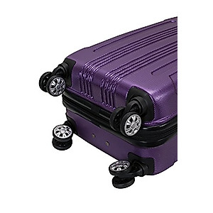 Rockland London Hardside Spinner Wheel Luggage, Purple, Carry-On 20-Inch