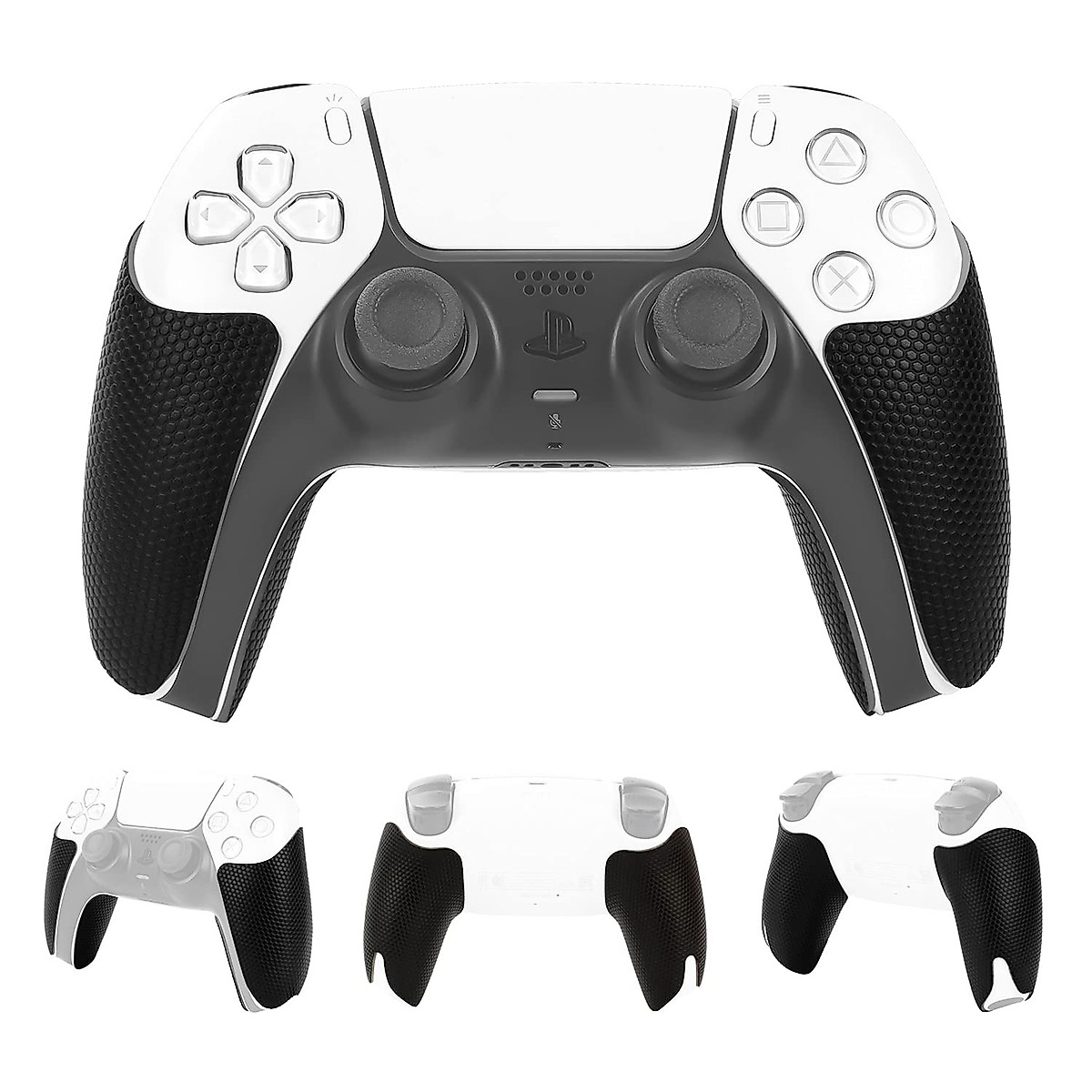 HIGOPLAY Controller Grips for PS5 Anti-Skid Sweat-Absorbent Controller Grips Soft Rubber Pads Handle Grips Sticker for Playstation 5 Controller