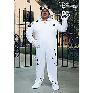 Fun Costumes Plus Size Disney 101 Dalmatians Pongo Costume, One-Piece Jumpsuit for Cosplay, Dress-Up & Halloween 5X White