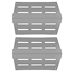 Htanch SG622 (2-Pack) 13 1/4 inch 16GA Stainless Steel Flavorizer Bar for Weber Genesis 300 Series 2011 & Newer Models with Front Mounted Control Panels, Heat Plate Replacement for Weber 7622