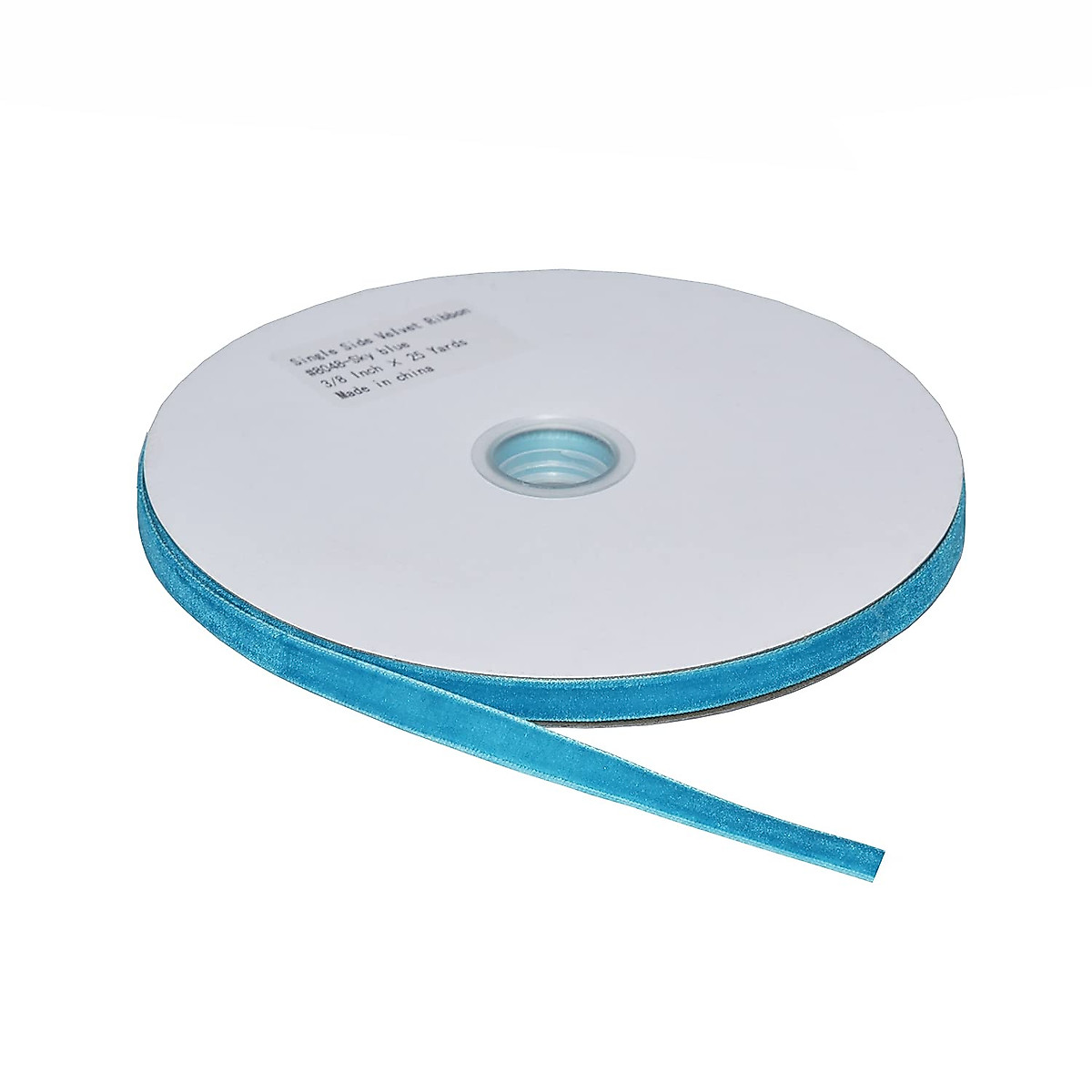 IHKFILAN Velvet Ribbon 3/8 Inch X 25 Yards Spool for Gift Wrapping,Decoration,Soft Ribbon Wired Ribbon (Vivid Blue)