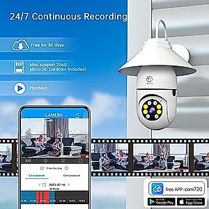 JOOAN 5G Light Bulb Security Camera, 360 Wireless Bulb Indoor Camera, 2K WiFi Camera for Home Security, Cloud & SD Card Storage, Color Night Vision, Smart Motion Detection, Sound Alarm