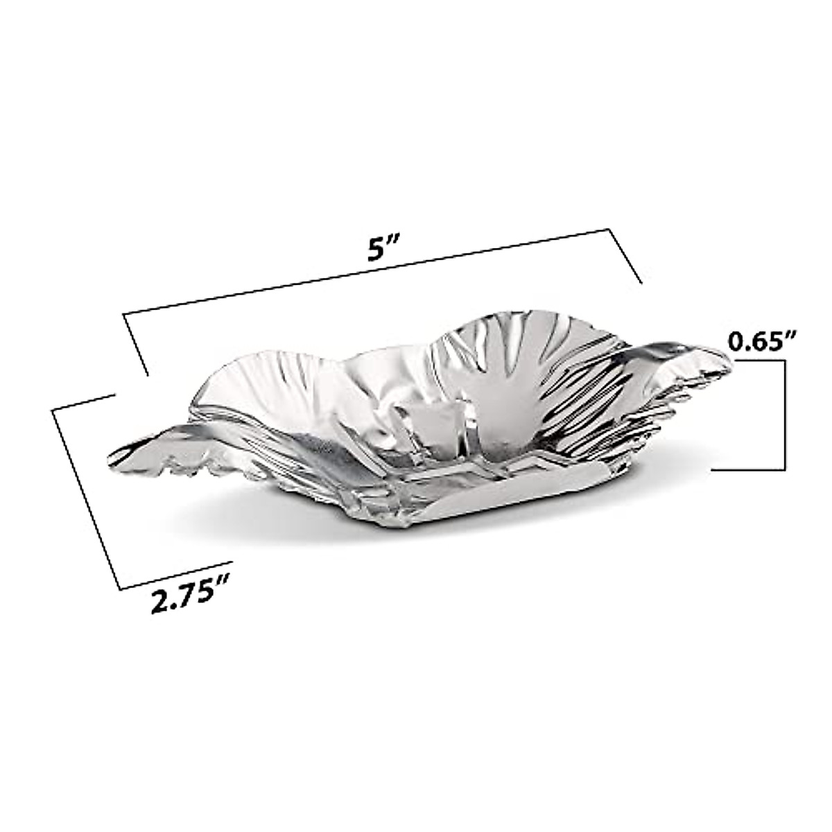 MT Products Disposable Aluminum Foil Pans Crab Shells - Freezer and Oven Safe - Individual Serving Pie Plate Great For Baking And Serving Seafood (50 Pieces)