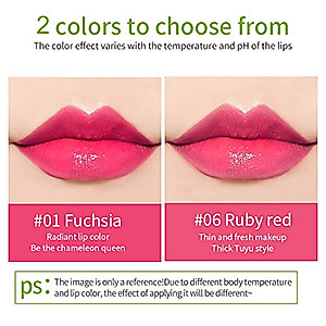 Kaynest 2 Packs Aloe Vera Lipstick Lips Moisturizer Long Lasting Nutritious Lip Balm Magic Temperature Color Change Lip Gloss (Set-A)