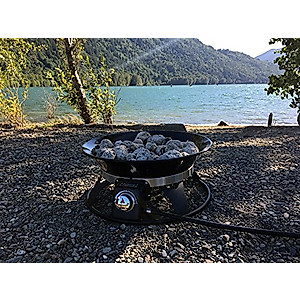 Outland Living Portable Propane Fire Pit, 21-inch, 58,000 BTU with Fire Pit Cover & Carry Kit, Smokeless Gas Firebowl | Perfect for Camping, Patio, Backyard, Tailgating, Deck, RV| Black 863 Cypress