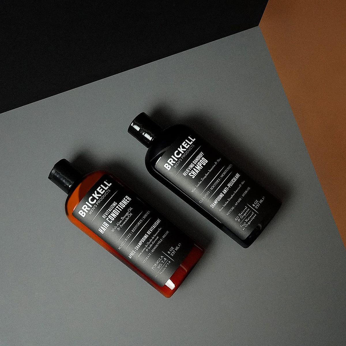 Brickell Men’s Daily Relieving Hair Care Routine, Dandruff Shampoo and Conditioner Set For Men, All Natural and Organic, Scented