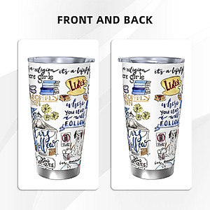 Stainless Steel Insulated Coffee Cup with Lid and Straw, 20 oz Gifts for Mom Girl Daughter Sister Friend Double Walled Stainless Steel Tumbler (silvery-A)