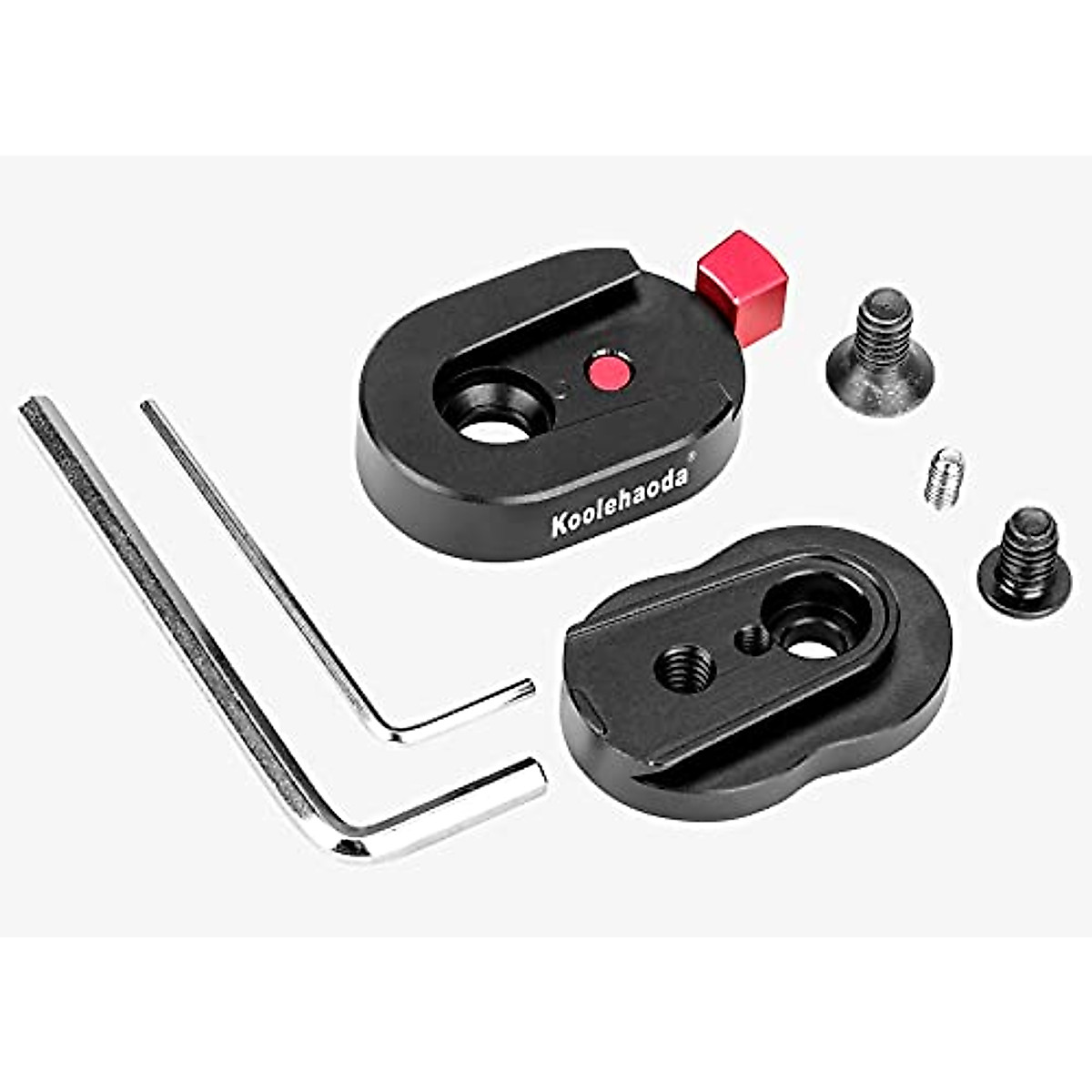 Koolehaoda Mini Quick Release Plate System with 1/4" Screw for Camera Tripod, Gimbal, Monopods,Video Monitors, Magic Arm, Flash Bracket, Stabilizer