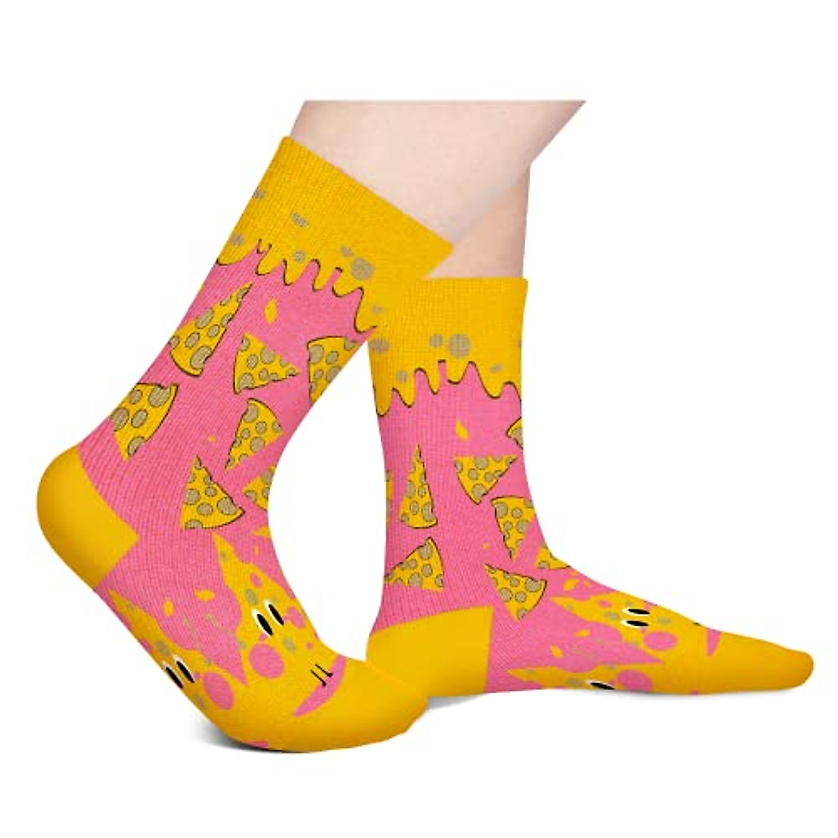 AGRIMONY Funny Cheese Socks for Women Ladies Teen Girls - Cheese Gifts Cute Fun Crazy Novelty Funky Food Silly Fancy Socks Stocking Stuffers-Valentines Day Christmas Gifts