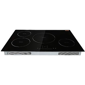VEVOR Built-in Induction Electric Stove Top 30 Inch,4 Burners Electric Cooktop,9 Power Levels & Sensor Touch Control,Easy to Clean Ceramic Glass Surface,Child Safety Lock,240V