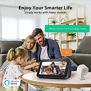 winees 4MP Security Camera Outdoor, 2K WiFi Surveillance Camera, Video Home Camera, 2-Way Talk, Night Vision, Siren Alarm, Human/Pet/Sound Detection, 7/24 SD&Cloud Storage, Compatible with Alexa, M3