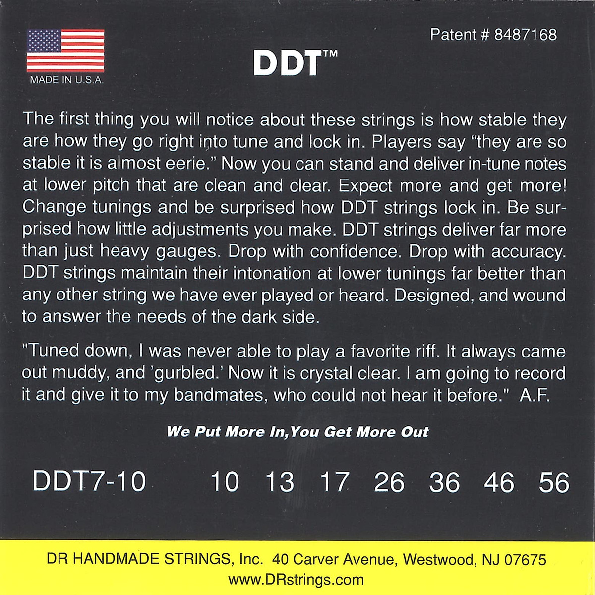 DR Strings Electric Guitar Strings (DR E Drop DDT7-10)