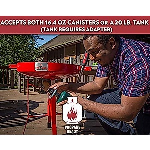 Original FIREDISC 24" Short Outdoor Portable Propane Cooker | Red