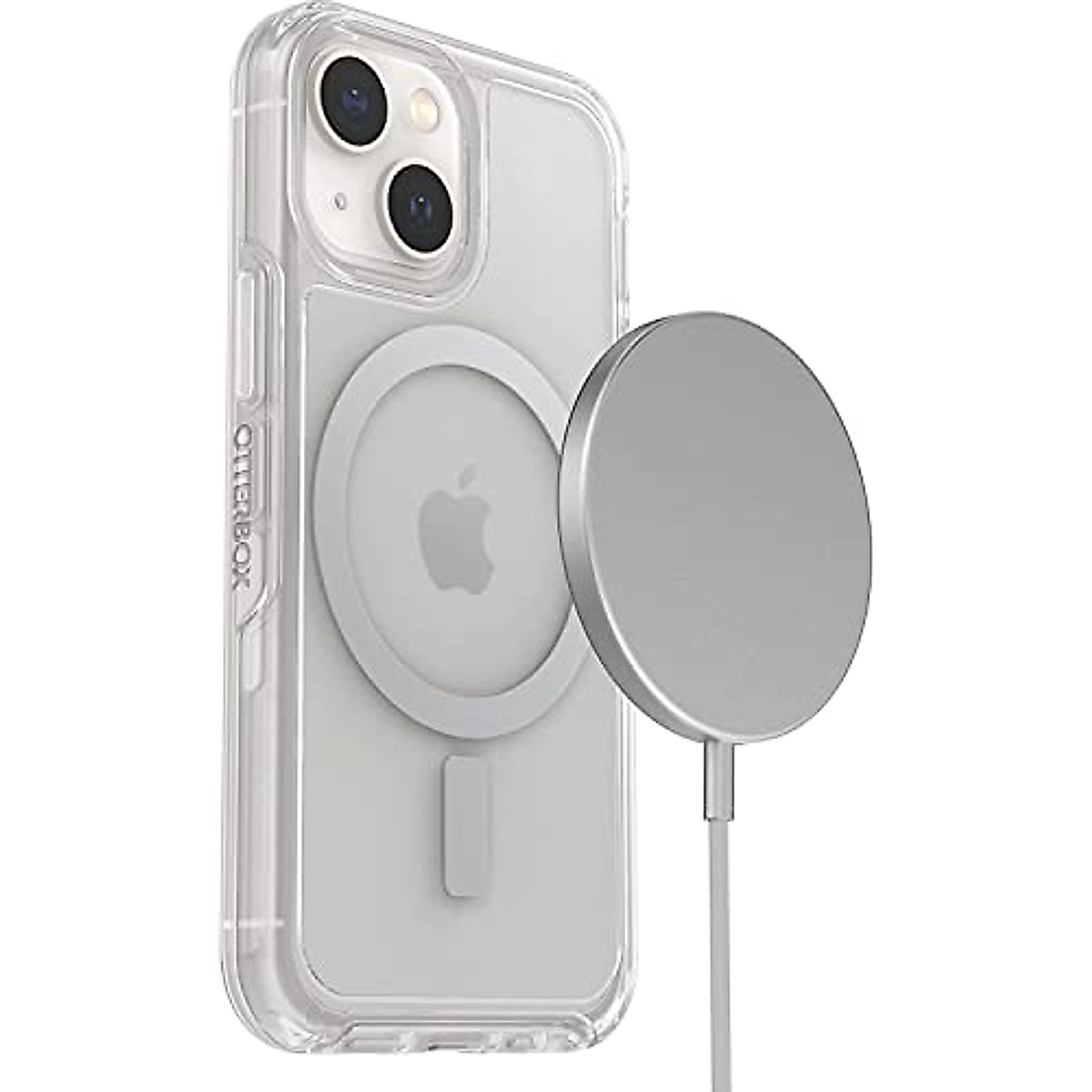 OtterBox Symmetry Case with MagSafe for iPhone 13 (NOT Mini/Pro/Pro Max) Non-Retail Packaging - Clear - Antimicrobial