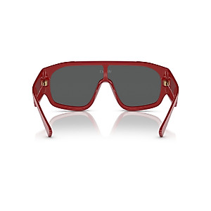 Versace Woman Sunglasses Red Frame, Dark Grey Lenses, 0MM